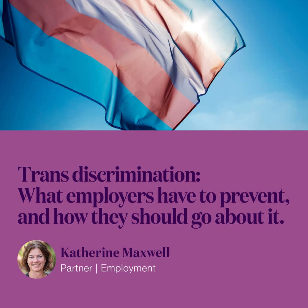 Trans discrimination: What employers have to prevent, and how they ...