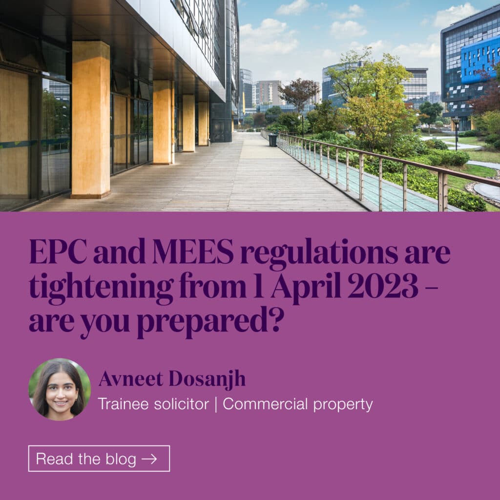Changes to EPC and MEES regulations - Moore Barlow LLP