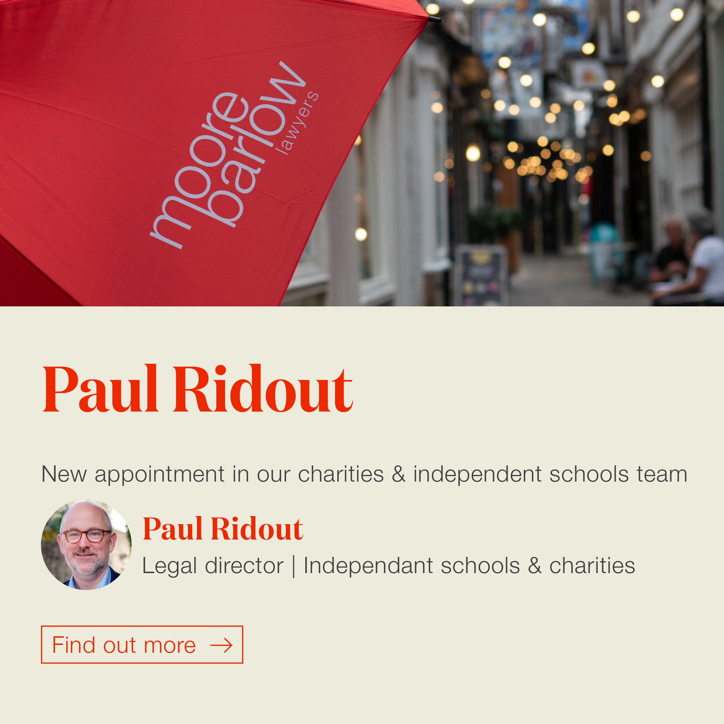 Senior appointment bolsters Moore Barlow's charities and independent ...