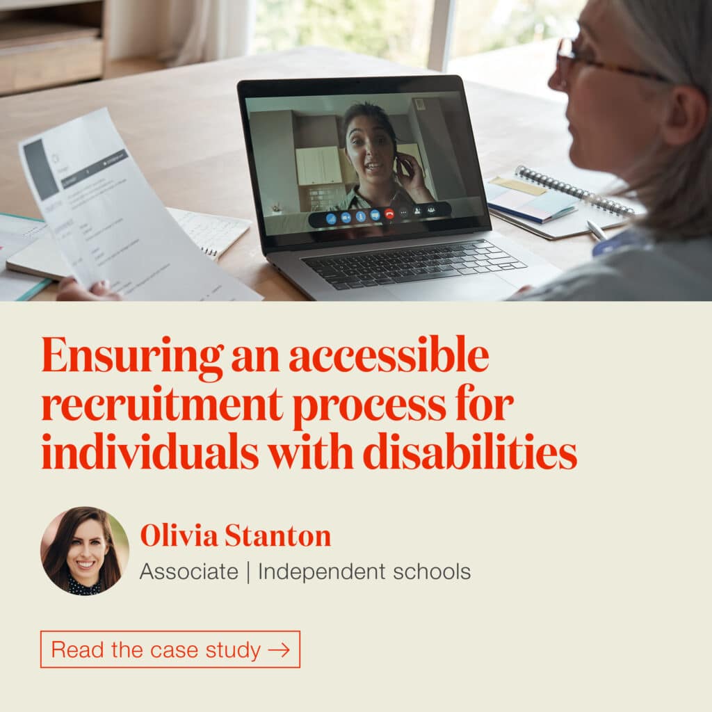 Ensuring an accessible recruitment process for individuals with ...