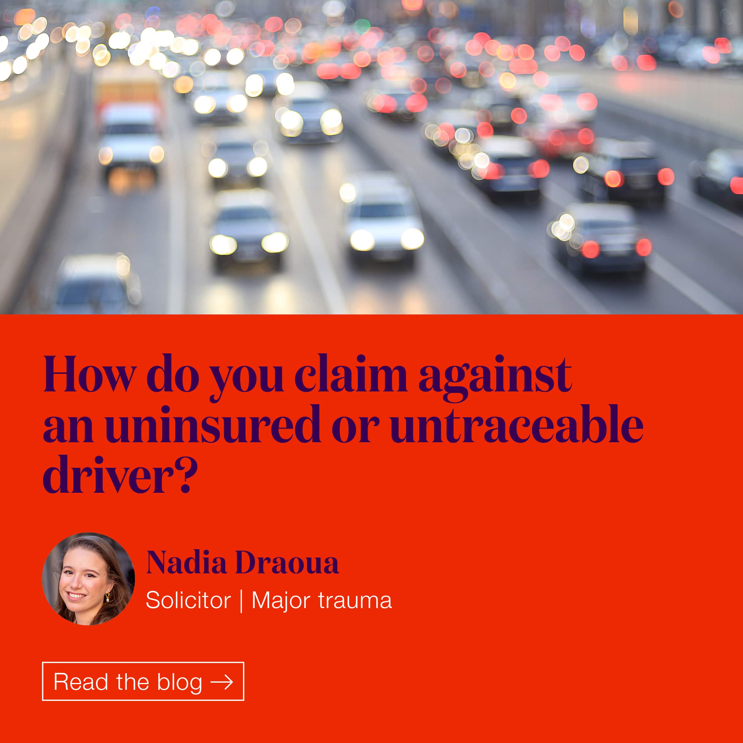 How do I claim against an uninsured or untraceable driver? - Moore ...