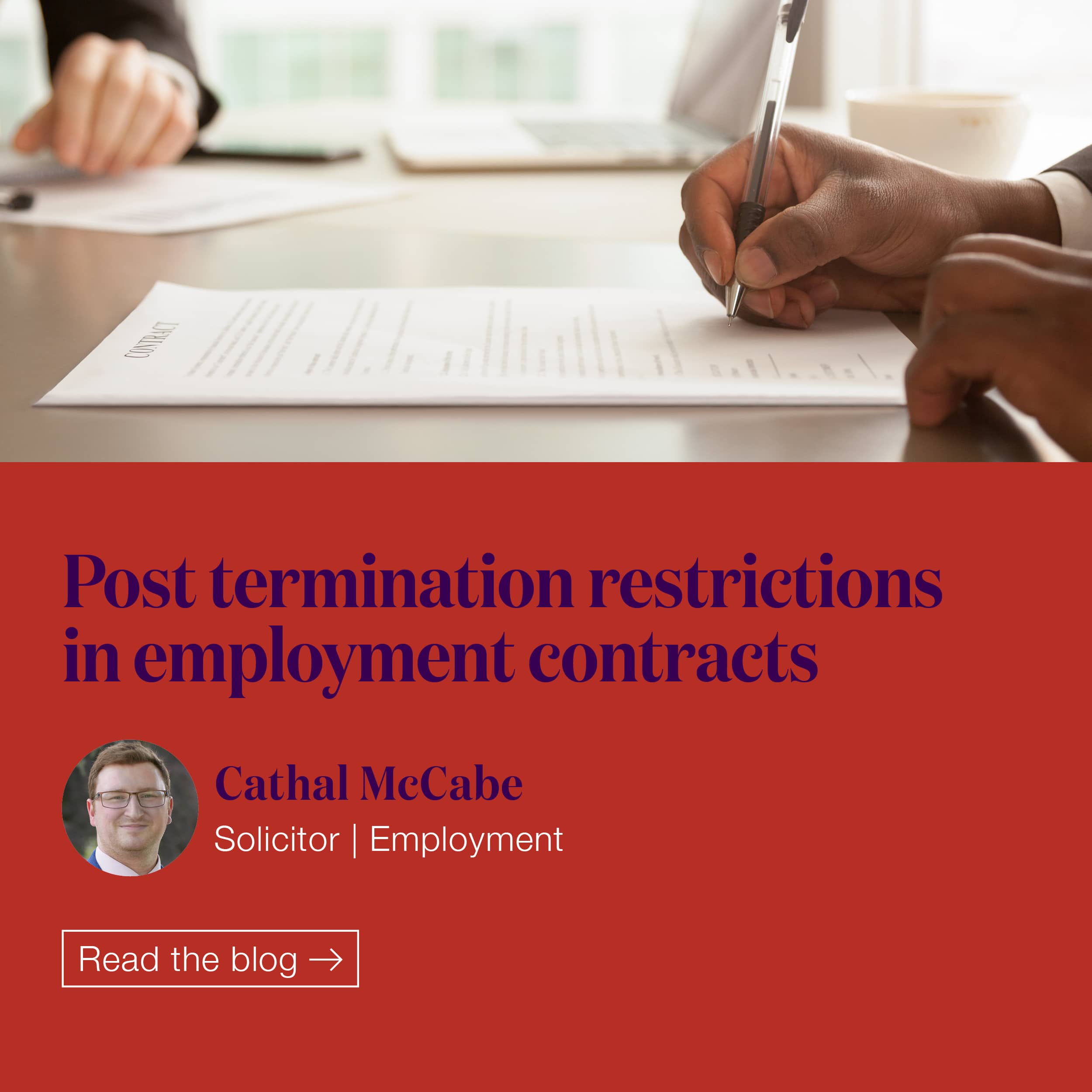 Post termination restrictions in employment contracts - Moore Barlow LLP