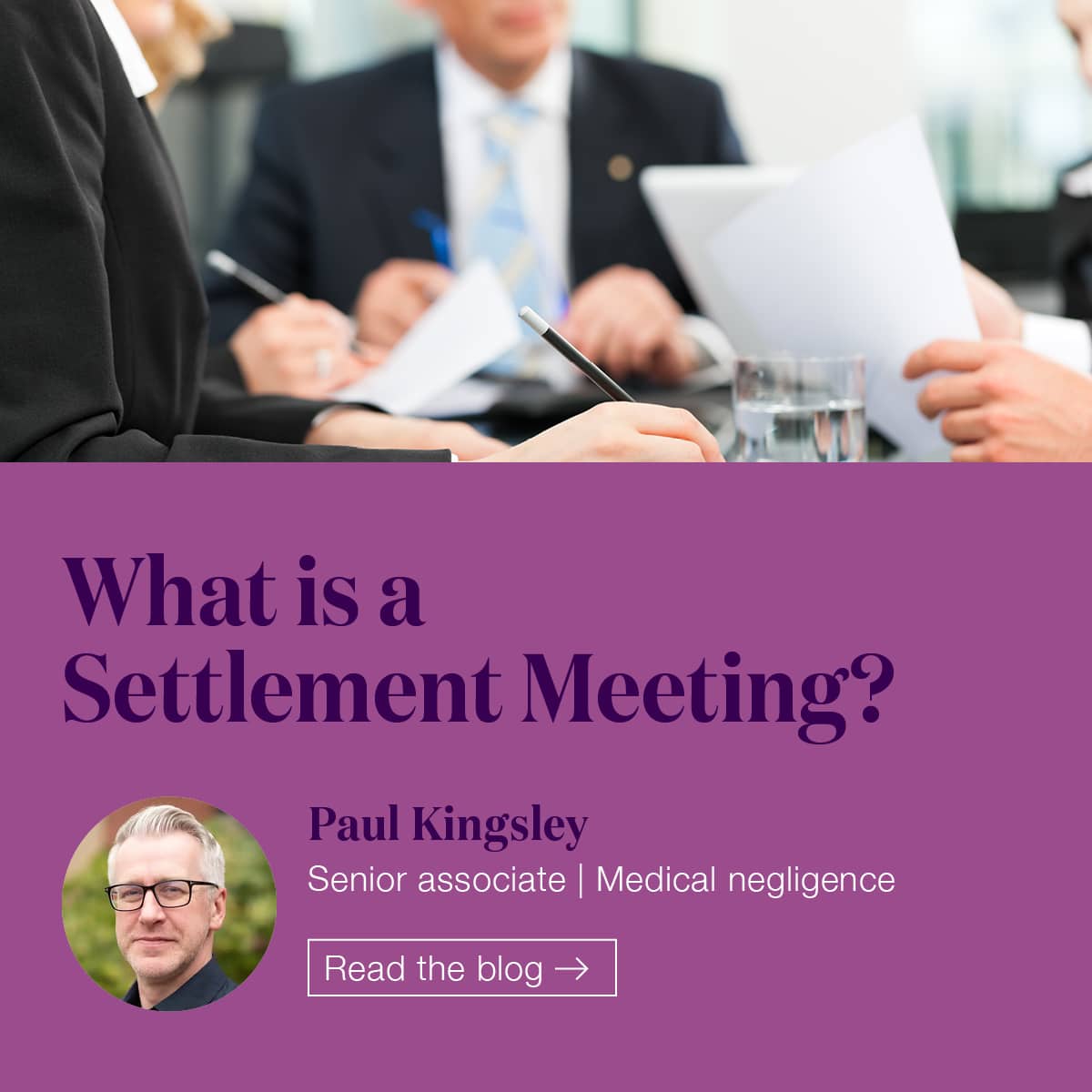 What is a settlement meeting? - Moore Barlow LLP
